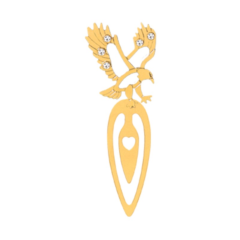 24K Gold Plated Eagle Bookmark W/Swarovski | Mascot USA
